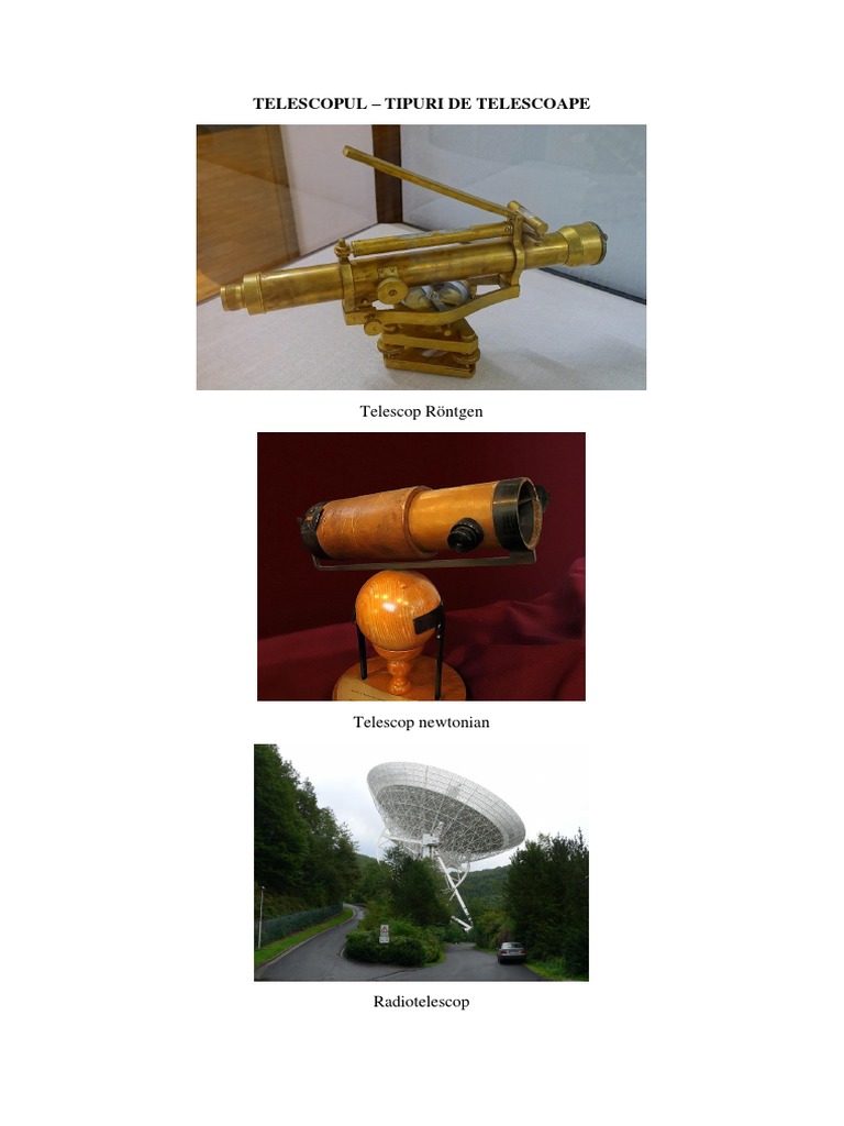 Telescopul - Tipuri de Telescoape: Telescop Röntgen | PDF | Science ...