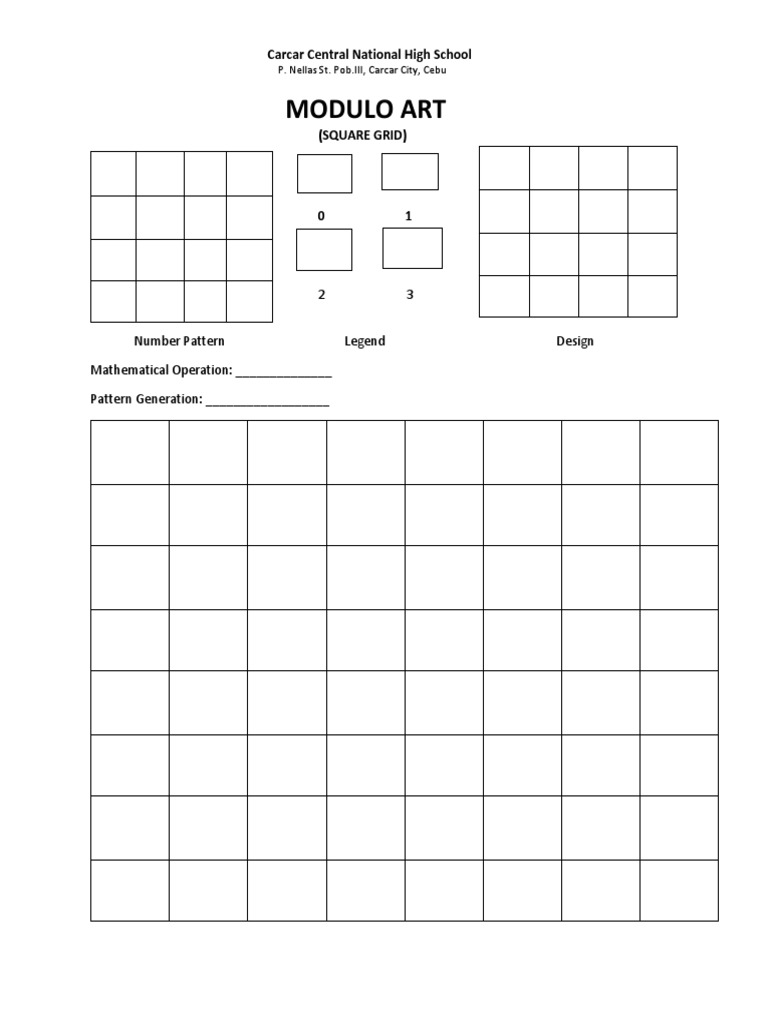 Modulo Art Number Patterns