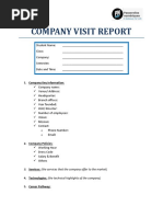 Customer Visit Plan Template | PDF | Business | Computers
