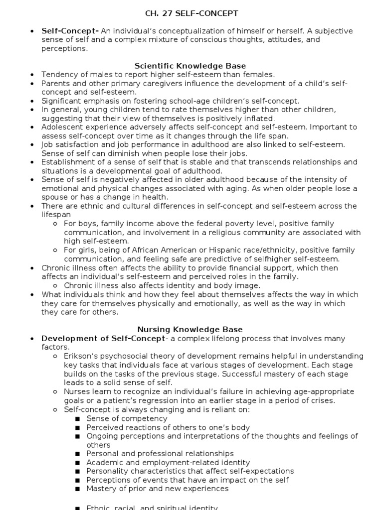 Chapter 27 Self Concept | PDF | Self Concept | Identity (Social Science)