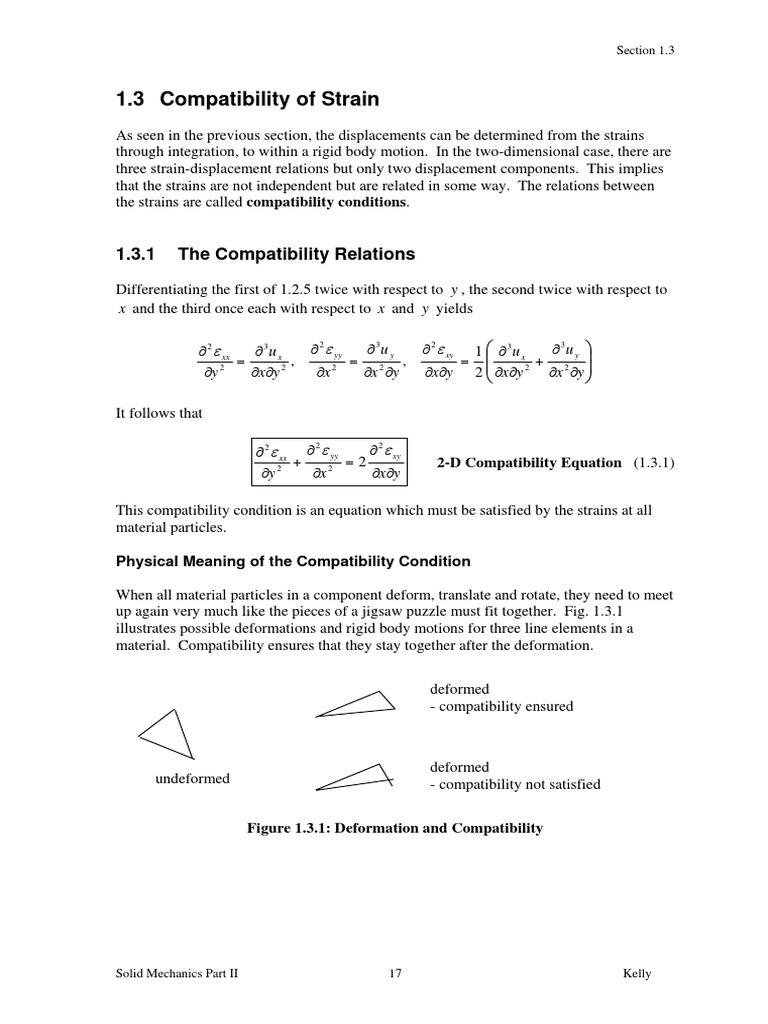 DifferentialEquations 03 Compatibility PDF | PDF | Deformation ...