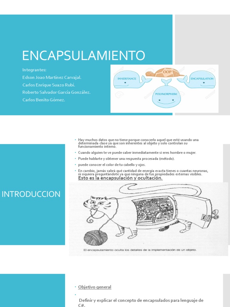 Encapsulamiento | PDF | Objeto (informática) | Clase (Programación informática)