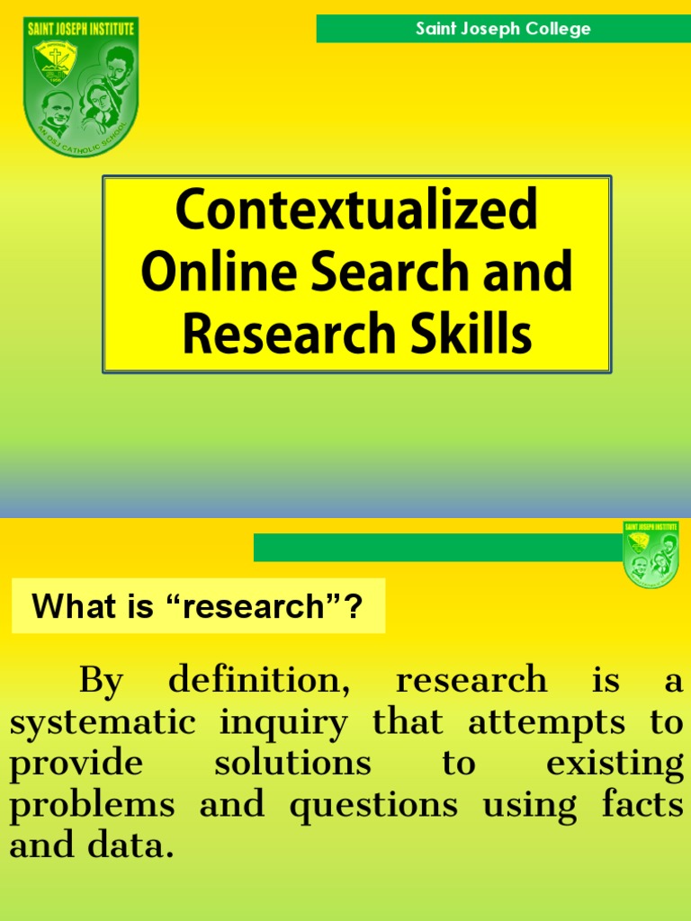 Contextualized Online Search and Research Skills | PDF | Information ...