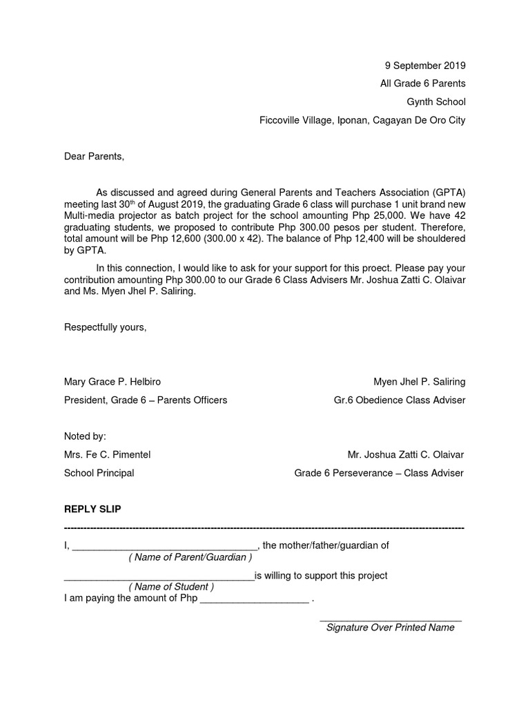 Reply Slip | PDF
