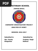 Class XII Chemistry Investigatory Project Analysis of Honey | PDF ...