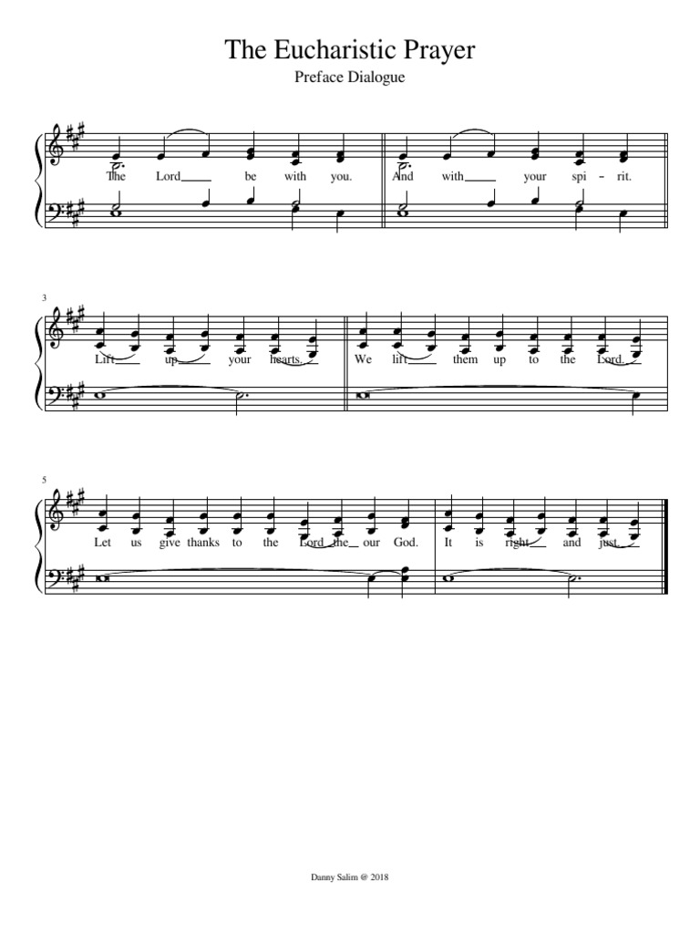 The Eucharistic Prayer: Preface Dialogue | PDF