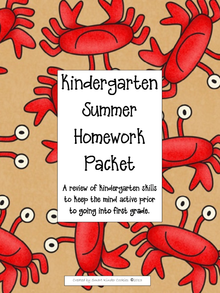 Kindergarten Summer Homework Packet | PDF