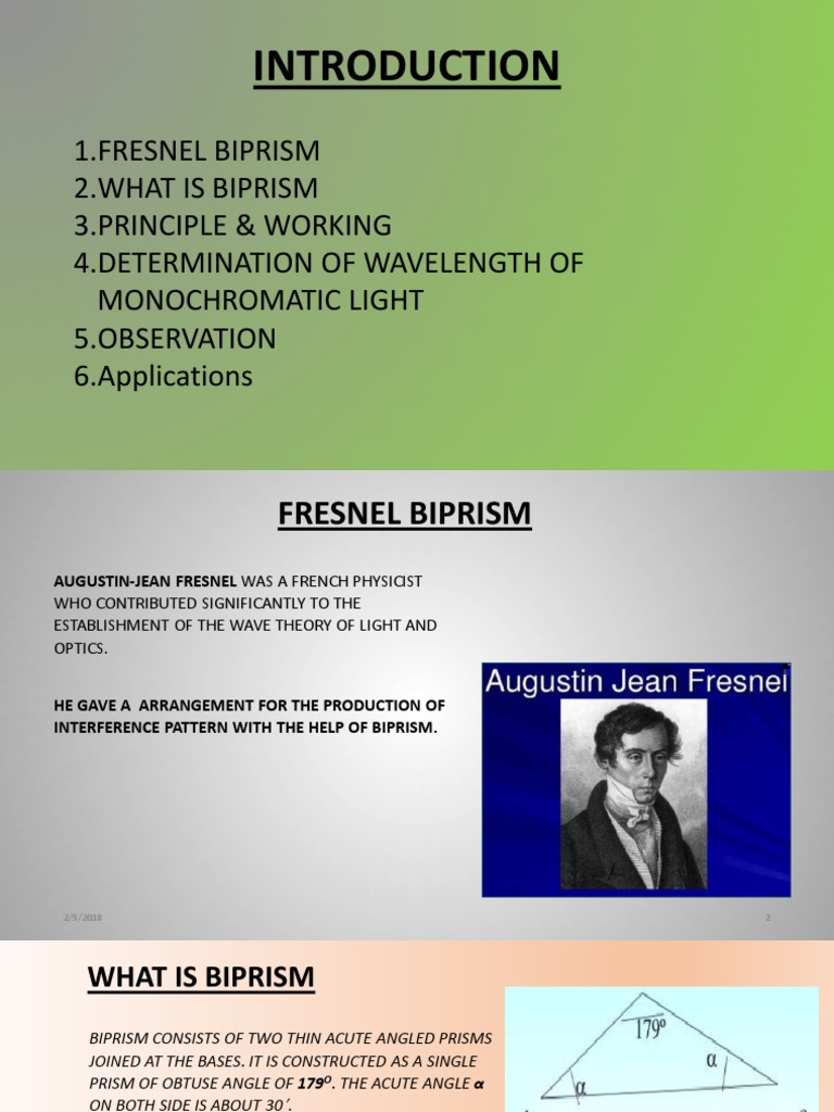 Fresnel biprism ppt