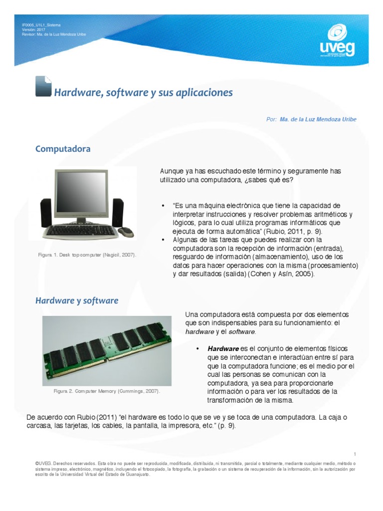 Hardware y Software | PDF | Hardware de la computadora | Software