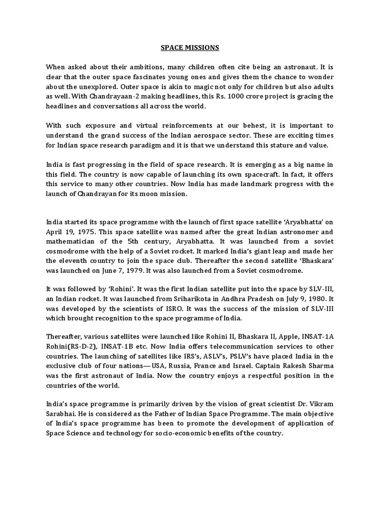 Chandrayaan Missions: India's Lunar Journey | PDF | Moon | Rover (Space ...