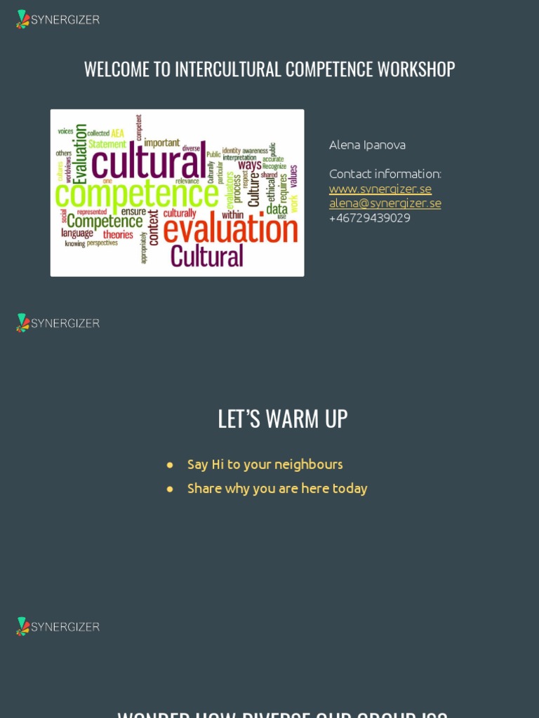 Intercultural Competence Workshop 1 | PDF | Cross Cultural ...