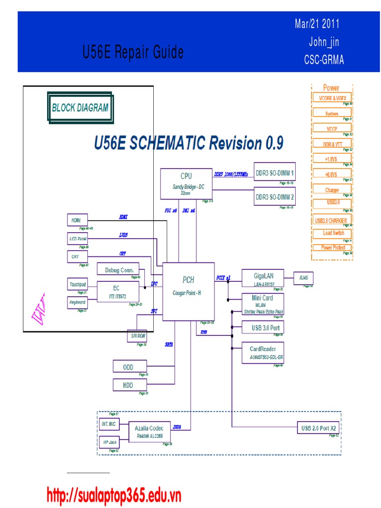 Sualaptop365.Edu - VN - Asus U56E Repair Guide | PDF | Computers ...