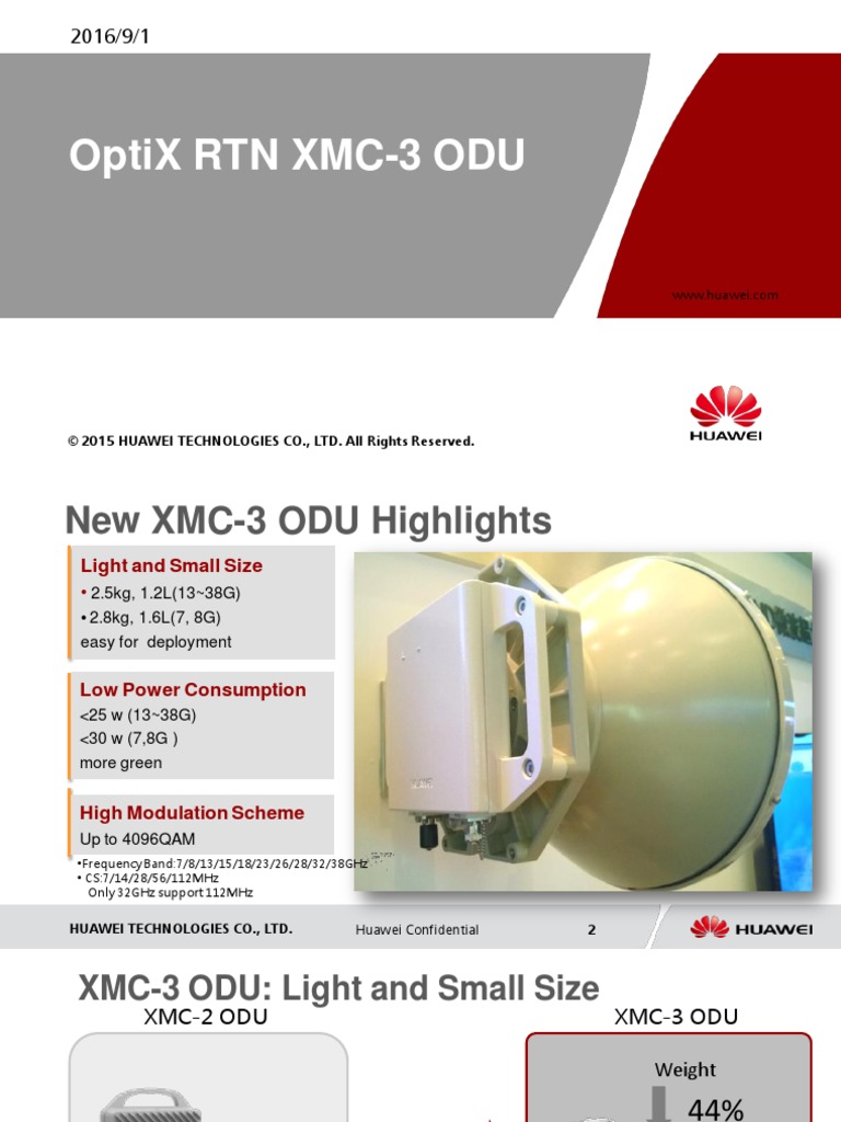 OptiX RTN XMC-3 ODU | Radio Technology | Telecommunications Engineering