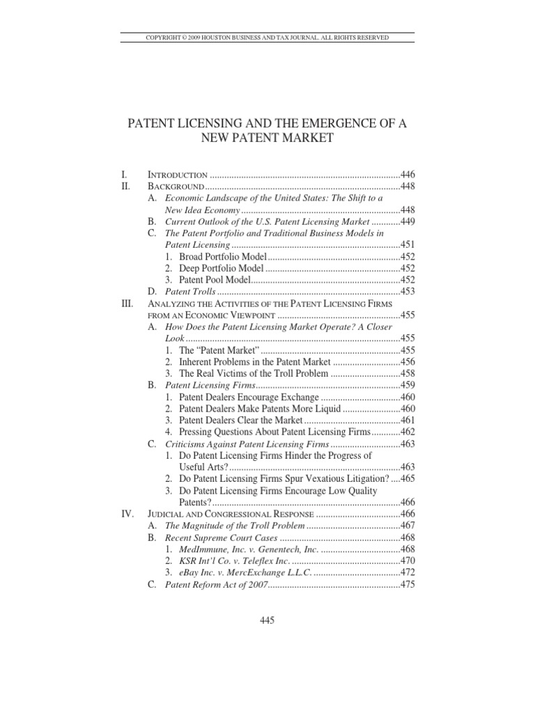Patent Licensing | PDF | Glossary Of Patent Law Terms | Patent