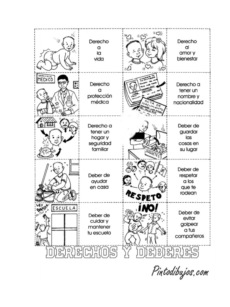 Derechos de Los Niños para Colorear | PDF