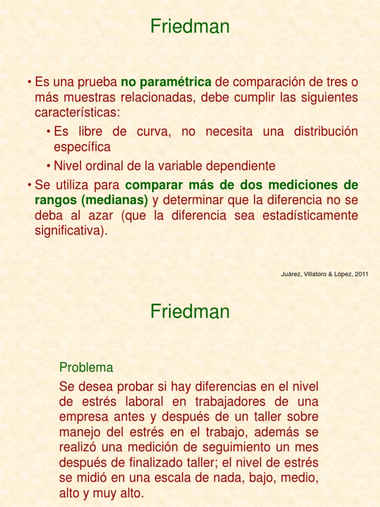 Friedman | PDF | Spss | Estadísticas