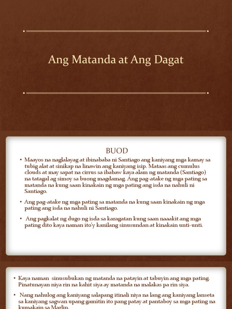 Ang Matanda at Ang Dagat | PDF