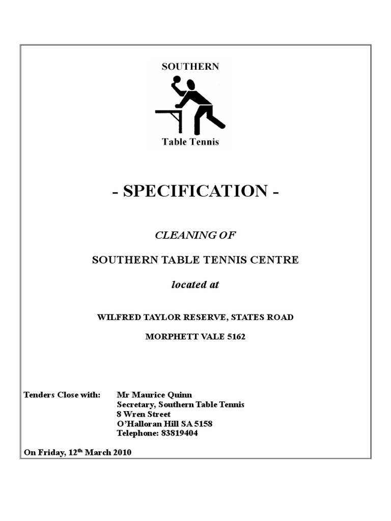 Cleaning Specification | PDF | Indemnity | Insurance