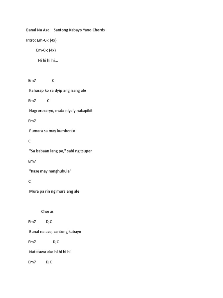 Banal Na Aso Lyrics | PDF