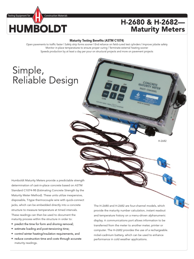 Maturity Meters PDF | Download Free PDF | Thermocouple | Concrete