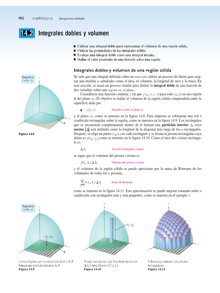 Volumen y área con integrales dobles | PDF | Integral | Geometría ...