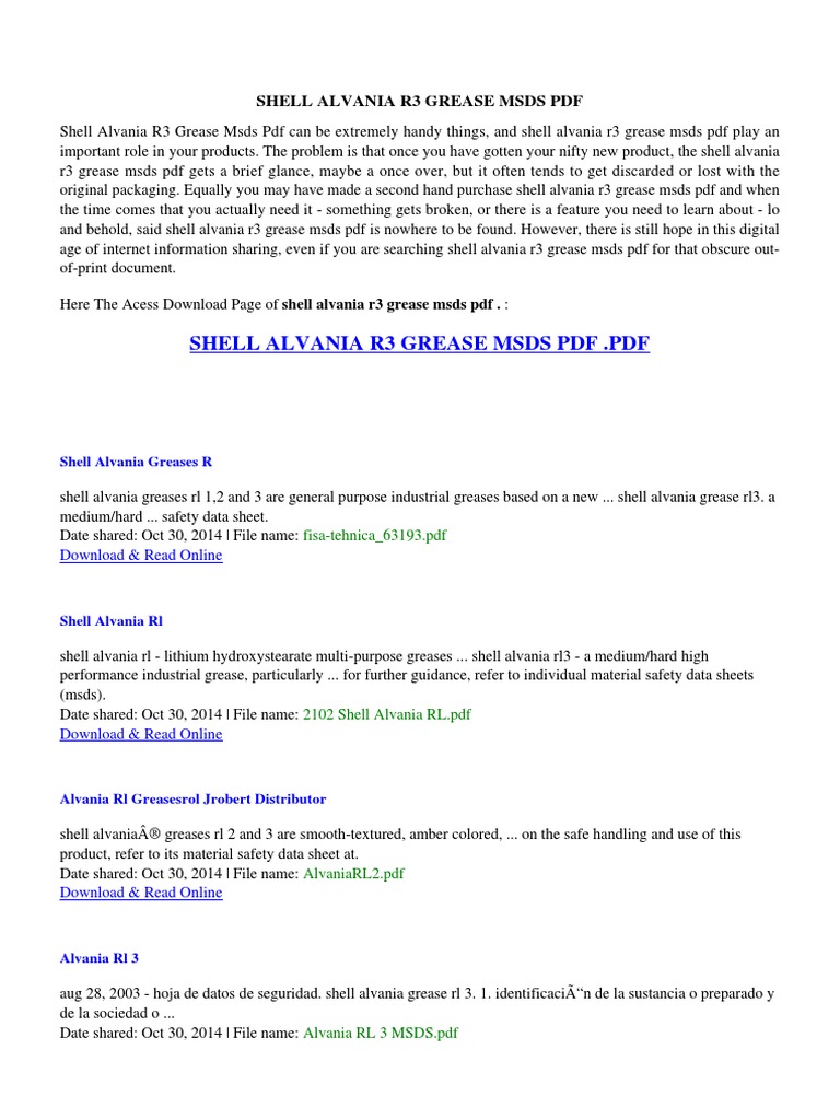 file~shell-alvania-r3-grease-msds-pdf- | Digital & Social Media ...