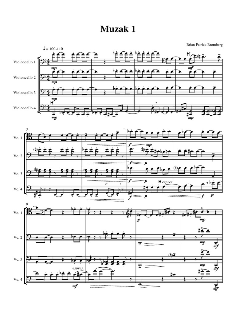 Muzak 1 Full Score | PDF