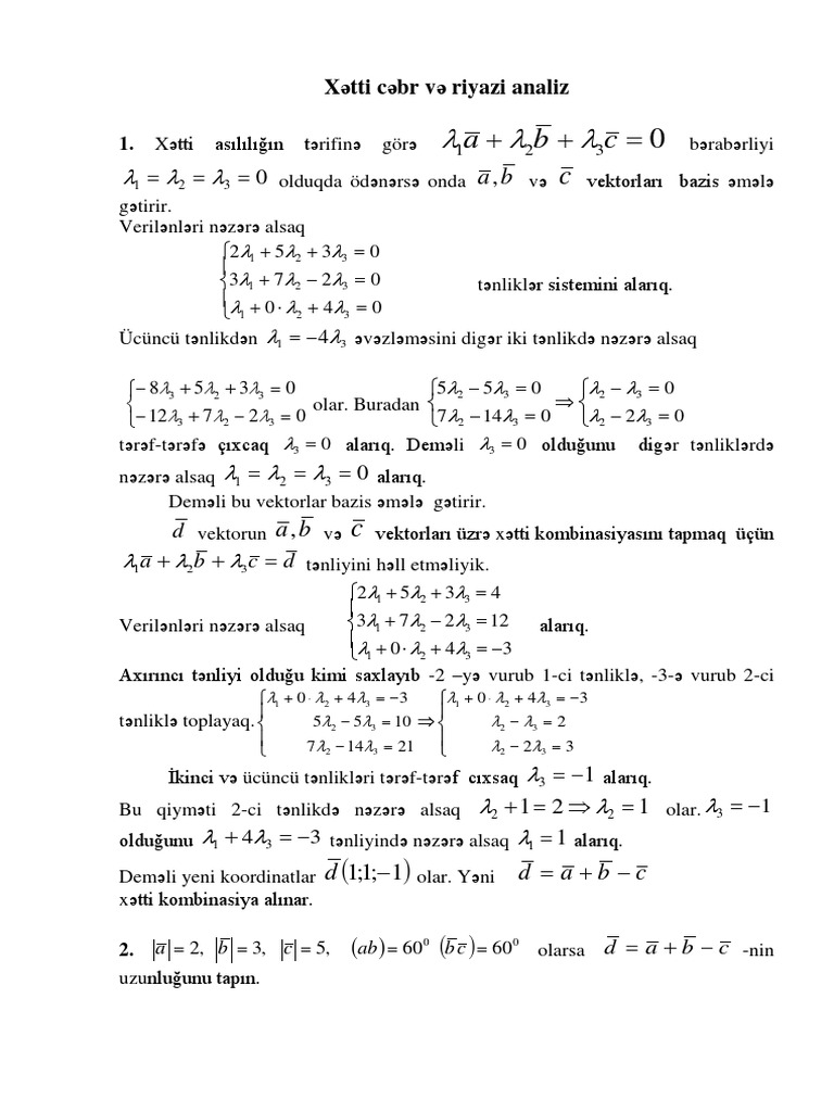 X Tti C BR V Riyazi Analiz Kollokvium Cavablari AZ1 PDF | PDF