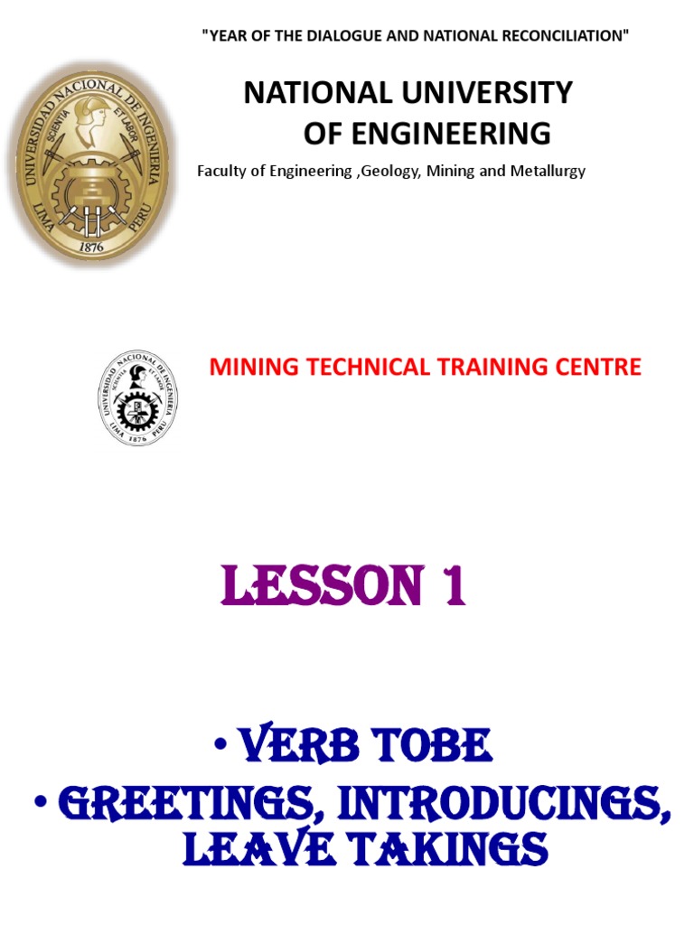 National University of Engineering: Mining Technical Training Centre | PDF