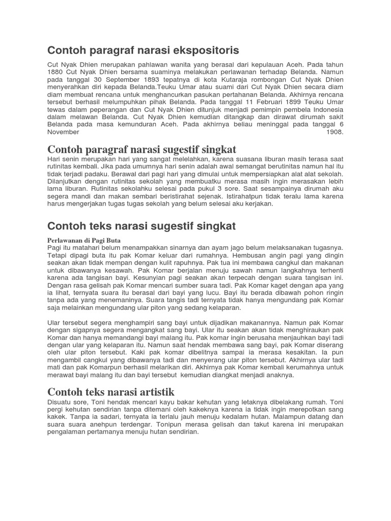 Contoh Teks Narasi | PDF