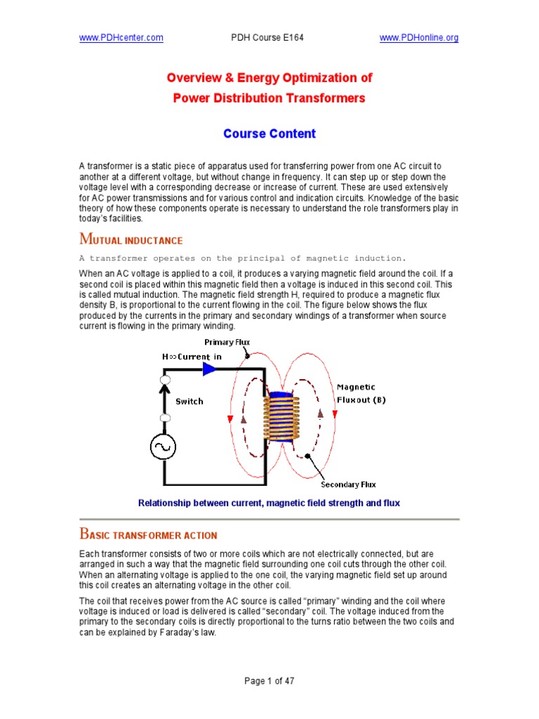 Overview & Energy Optimization of Power Distribution Transformers | PDF | Transformer ...