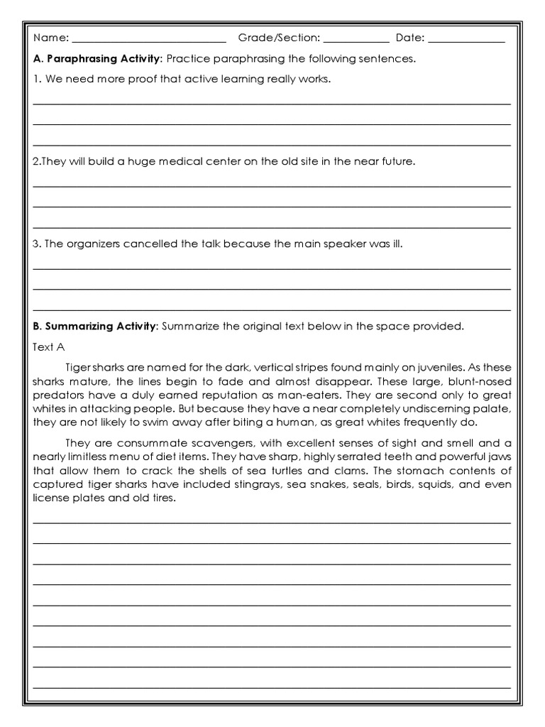 EAPP Activities.docx | Sharks | Sports