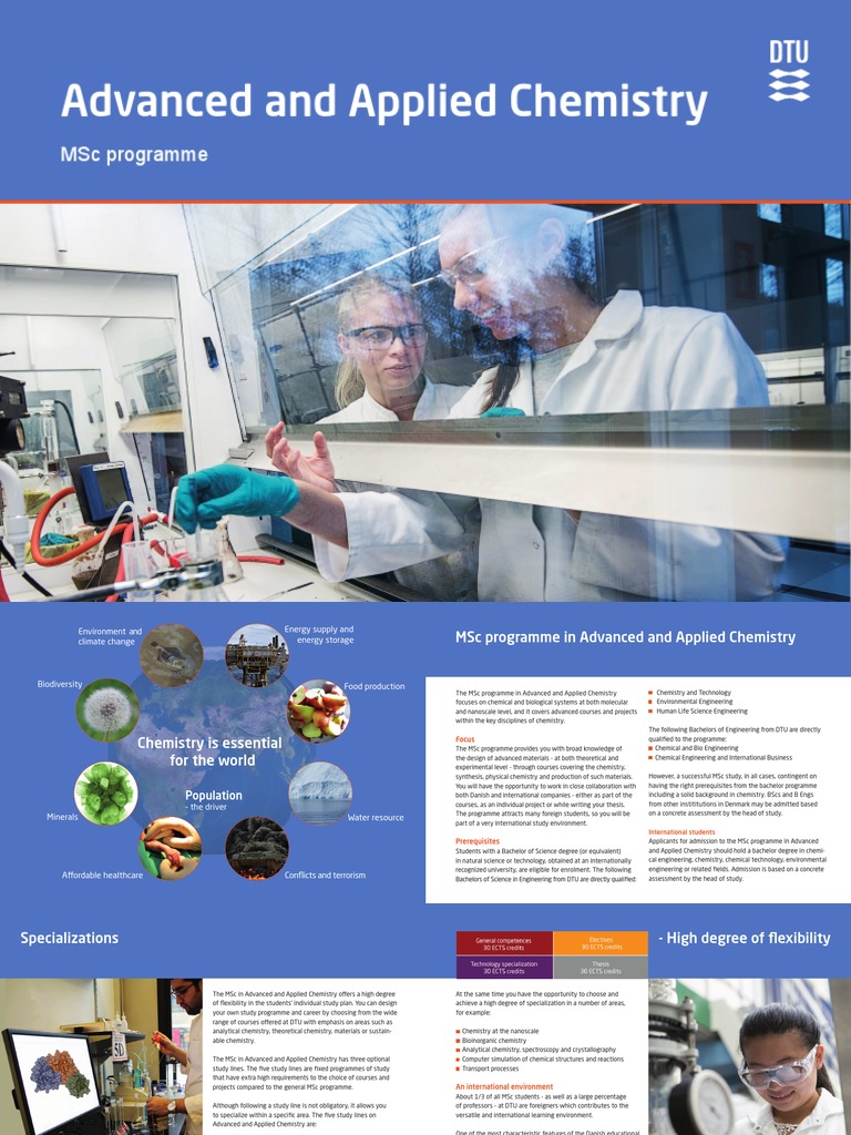 MSc in Advanced Applied Chemistry | PDF | Master Of Science | Bachelor ...