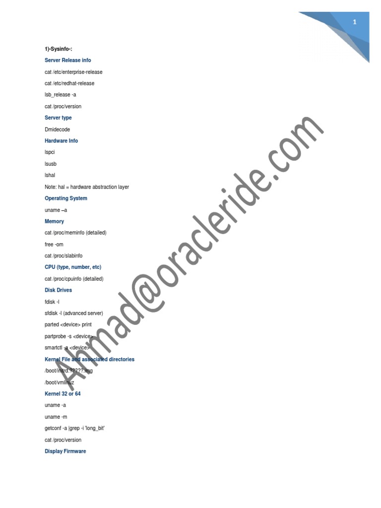 Server Release Info: 1) - Sysinfo | PDF | Booting | Office Equipment