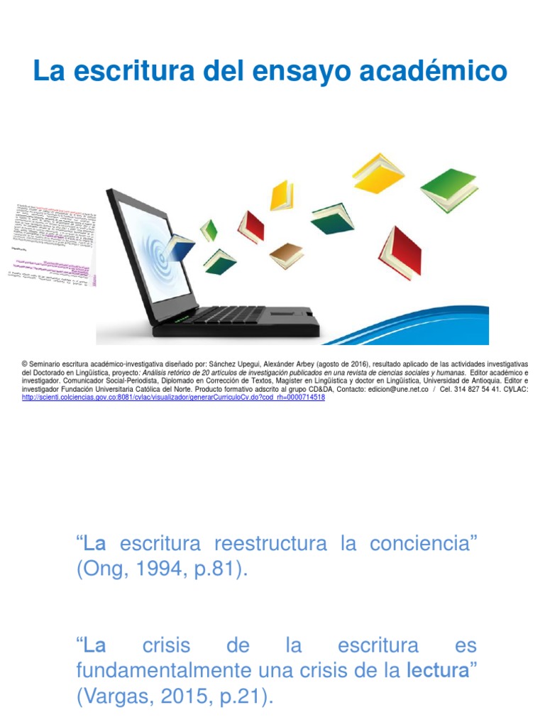 La Escritura Del Ensayo Académico | PDF | Ensayos | Comunicación humana