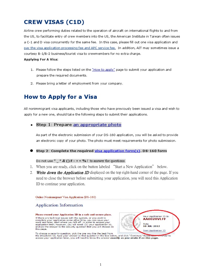 Crew Visas (C1D) : Step 1: Prepare | Download Free PDF | Travel Visa | Passport