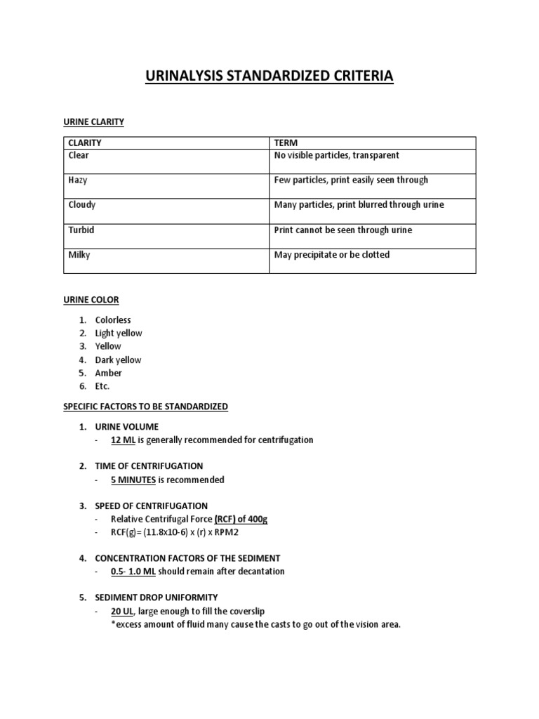 Urinalyis | PDF