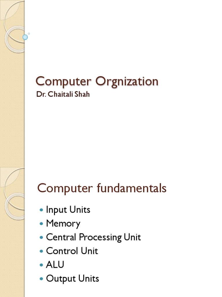Computer Orgnization: Dr. Chaitali Shah | PDF | Computer Data Storage | Computer Monitor