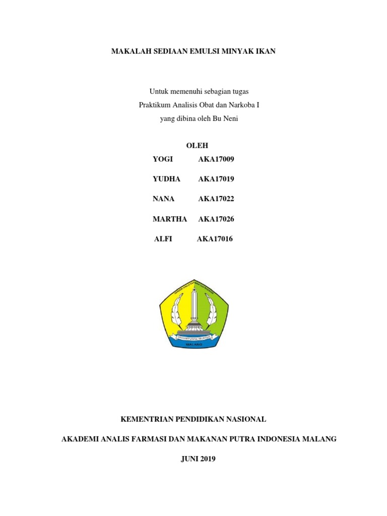 Emulsi Minyak Ikan | PDF