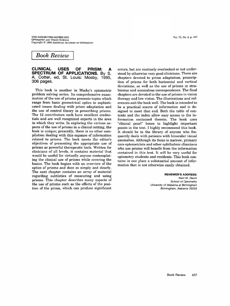 Clinical Uses of Prism | PDF