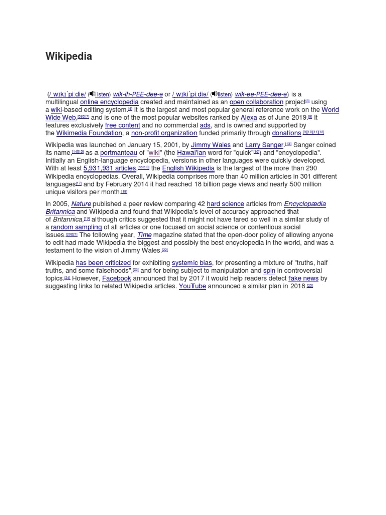 Learn About Wikipedia, the Free Online Encyclopedia | PDF