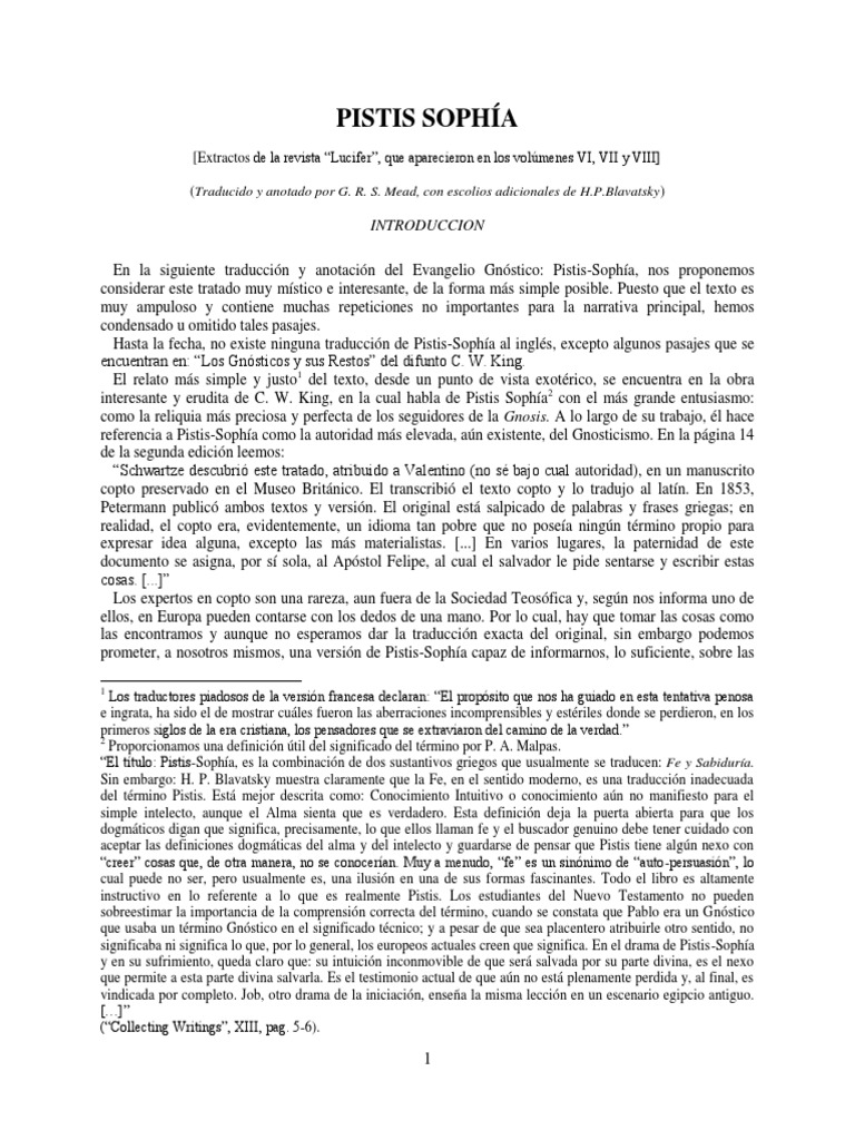 Pistis Sophía PDF | PDF | Alma | Kábala