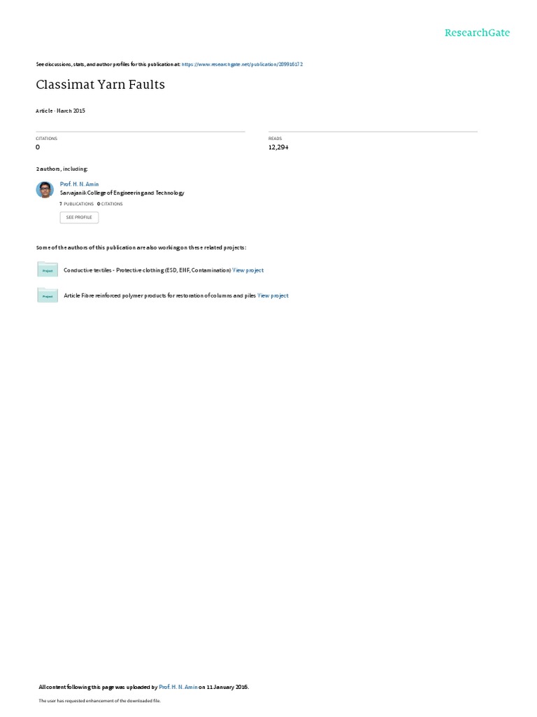 Classimat Yarn Faults: March 2015 | Download Free PDF | Yarn | Spinning ...
