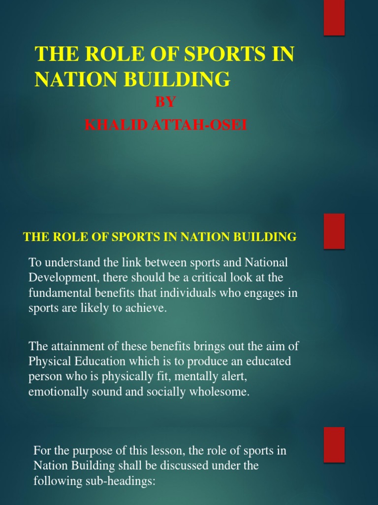 The Role of Sports in Nation Building | PDF | Economic Development ...