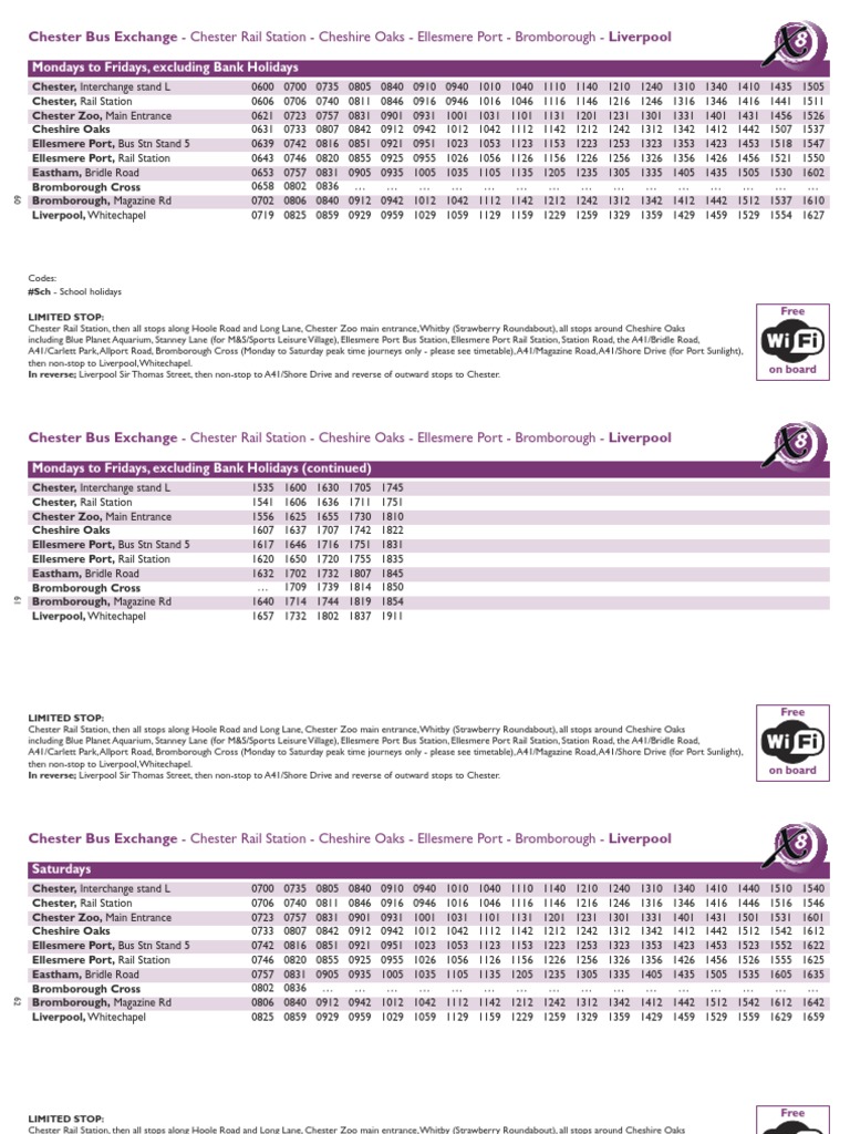 Chester to Liverpool Bus Timetable | PDF | Chester | Liverpool