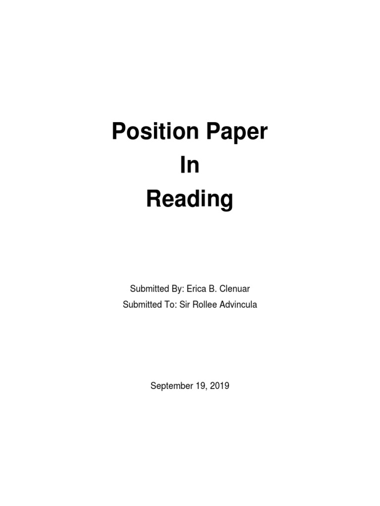Position Paper | PDF | Cebu | Philippines