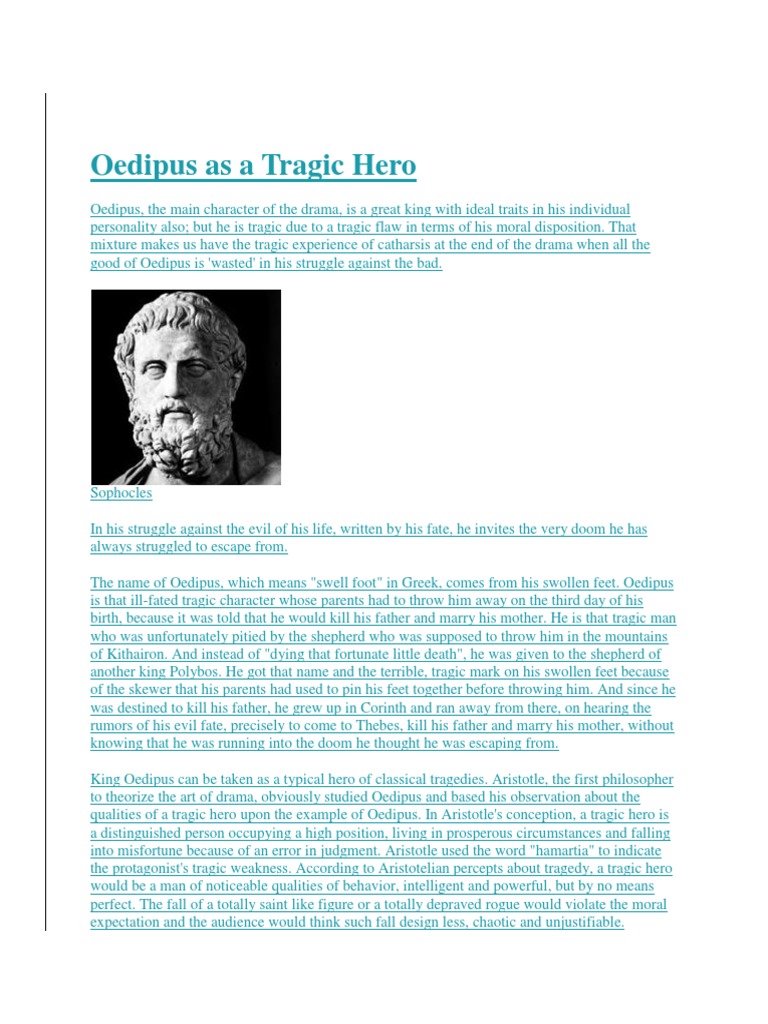 Oedipus As A Tragic Hero | PDF | Oedipus | Tragedy