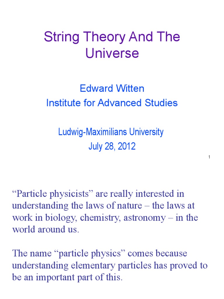 Witten PDF | PDF | Particle Physics | Electronvolt