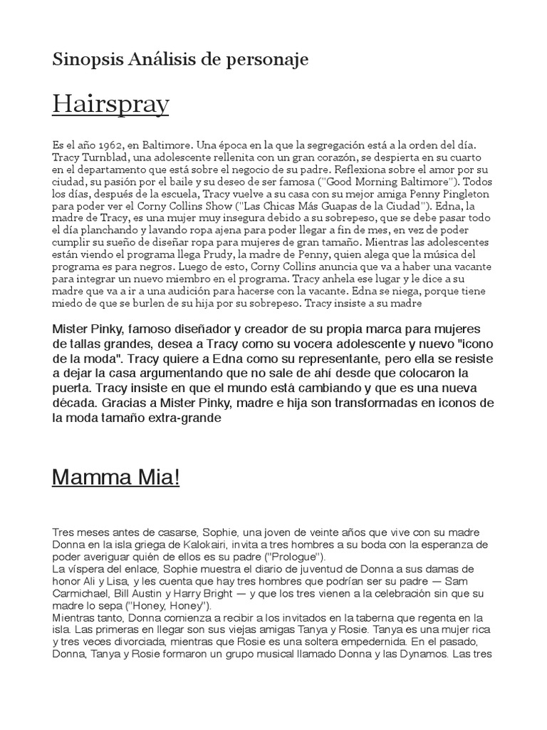 Analisis de Personajes | PDF | Teatro | Entretenimiento (general)