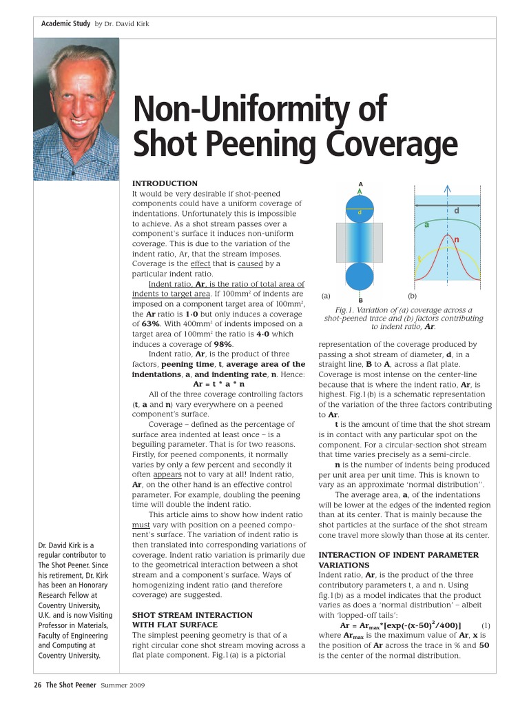Non-Uniformity of Shot Peening Coverage: by Dr. David Kirk | PDF ...
